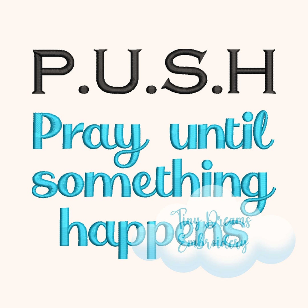 Push Prayer Digital Machine Embroidery Design Pray Design Embroidery ...