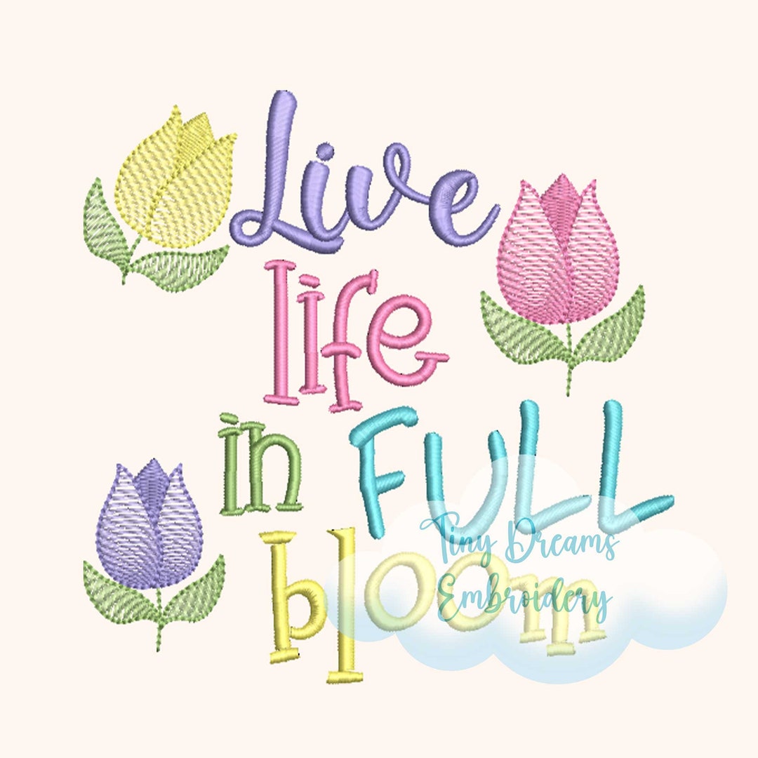 Floral Tulip Machine Embroidery Design: Spring Bloom (digital Download ...