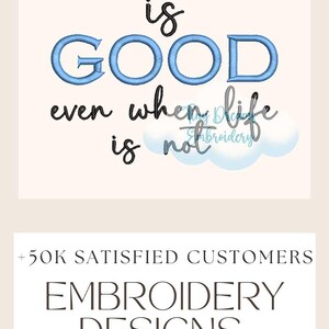 Good God Digital Machine Embroidery Design Hope Faith Life Design ...