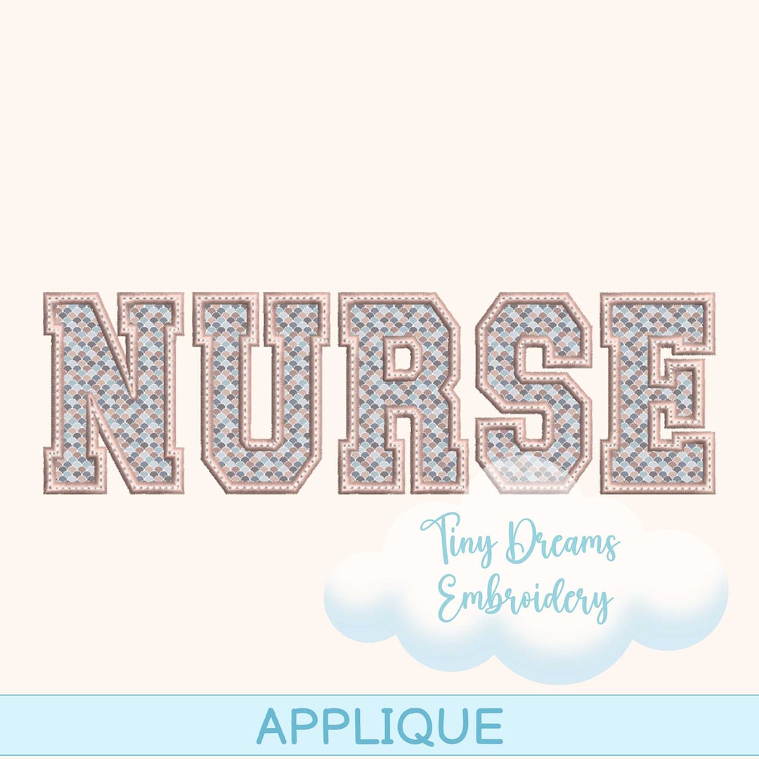 Nurse Digital Machine Embroidery Design Applique Hospital Embroidery ...