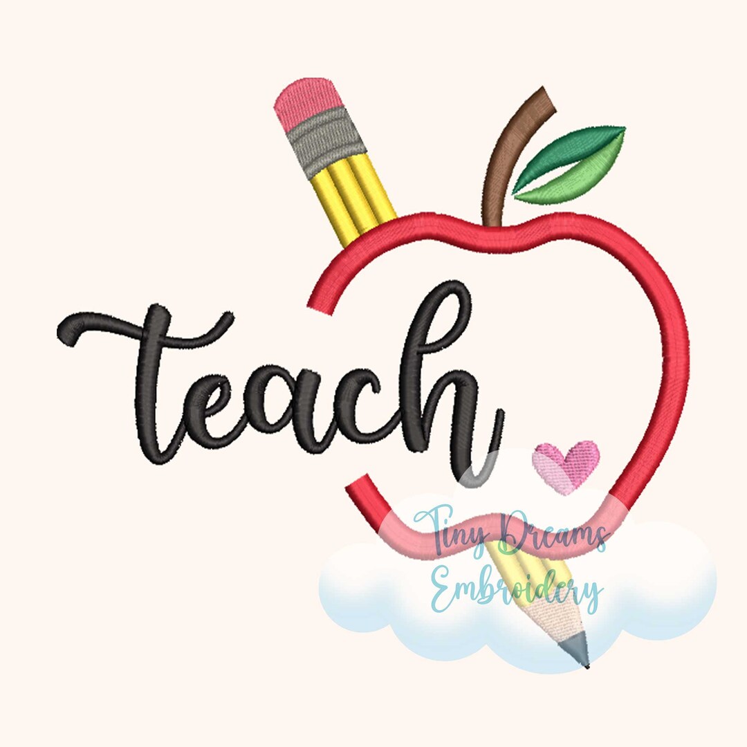 Teach Digital Machine Embroidery Design Pencil Embroidery Design ...