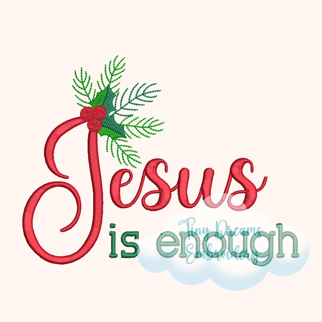 Jesus Christmas Embroidery Design: Religious Mistletoe (digital ...