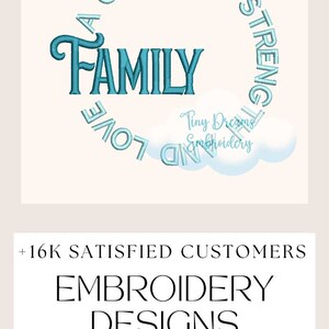 Family Digital Machine Embroidery Design Love Embroidery Strength ...