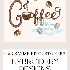 Coffee Digital Machine Embroidery Design Breakfast Coffee Design ...