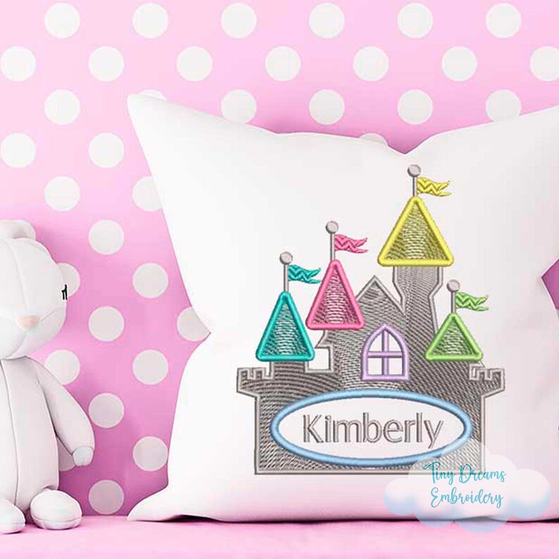 Castle Embroidery Design: Princess Monogram (digital Download) - Etsy