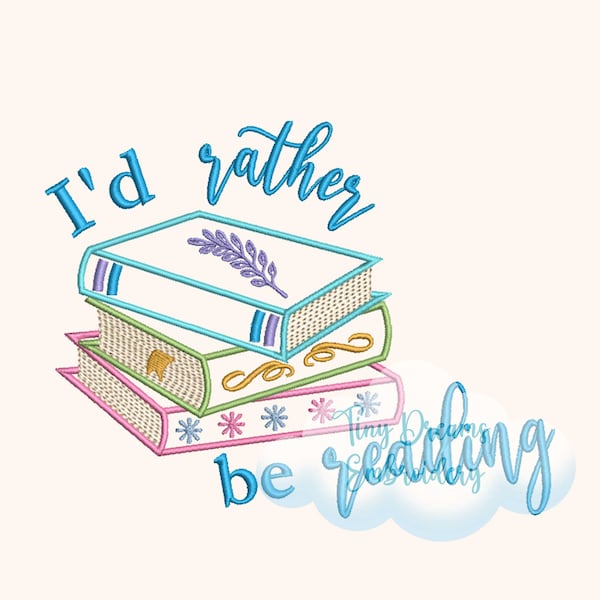 Reading Embroidery Design - Etsy