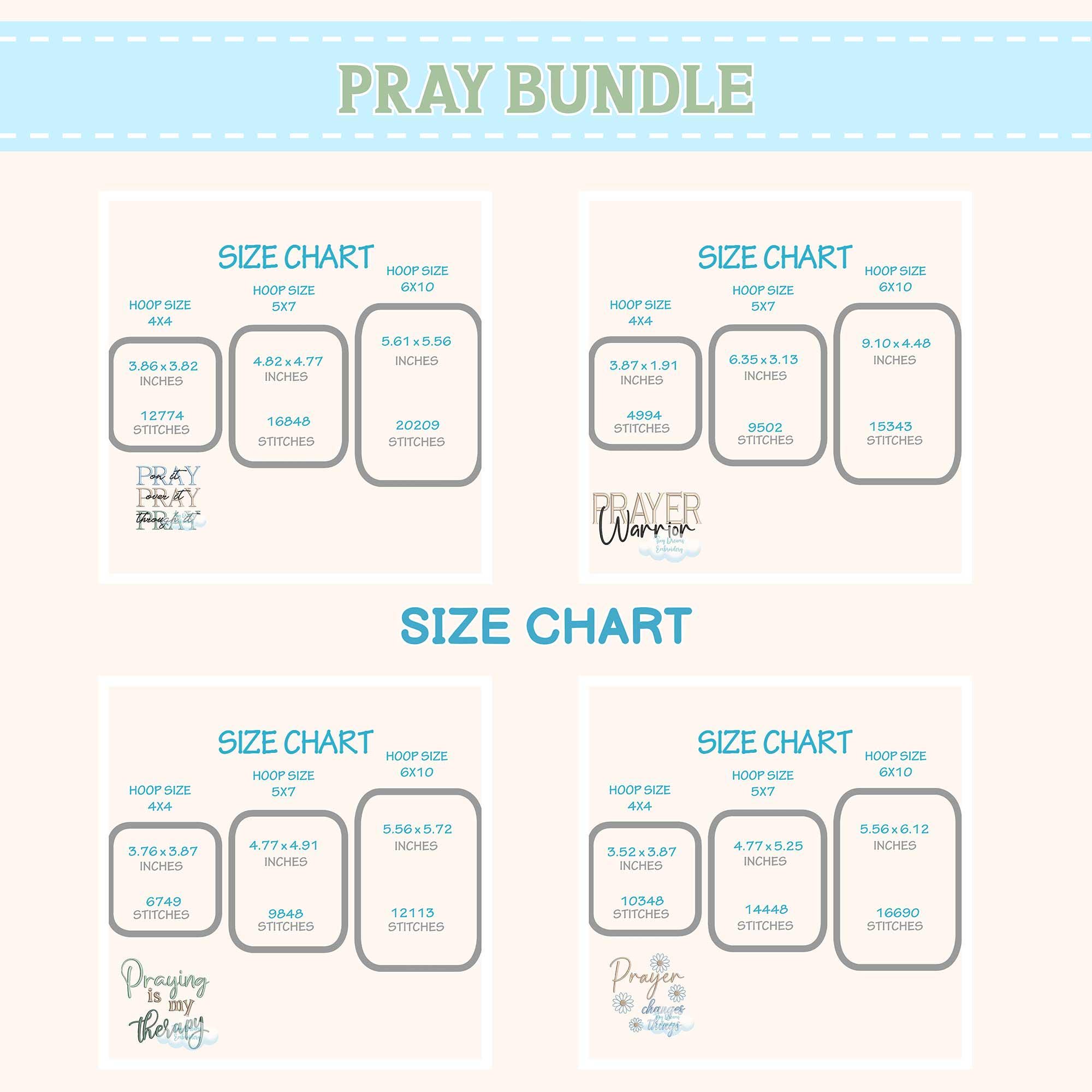 Prayer Embroidery 4 Designs Bundle: Christian Machine Embroidery ...