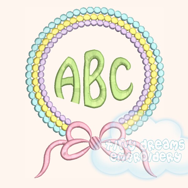 Circle Bow Monogram - Etsy