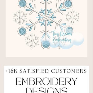 Snowflake Digital Machine Embroidery Design Winter Design Embroidery ...