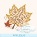 Leaf Applique Embroidery Design: Autumn Fall Design (digital Download ...