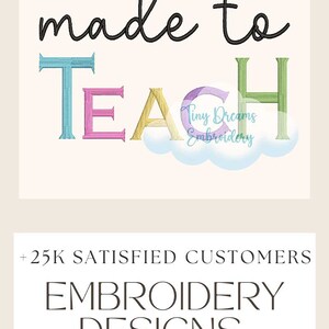 Made to Teach Digital Machine Embroidery Design Teacher Embroidery ...