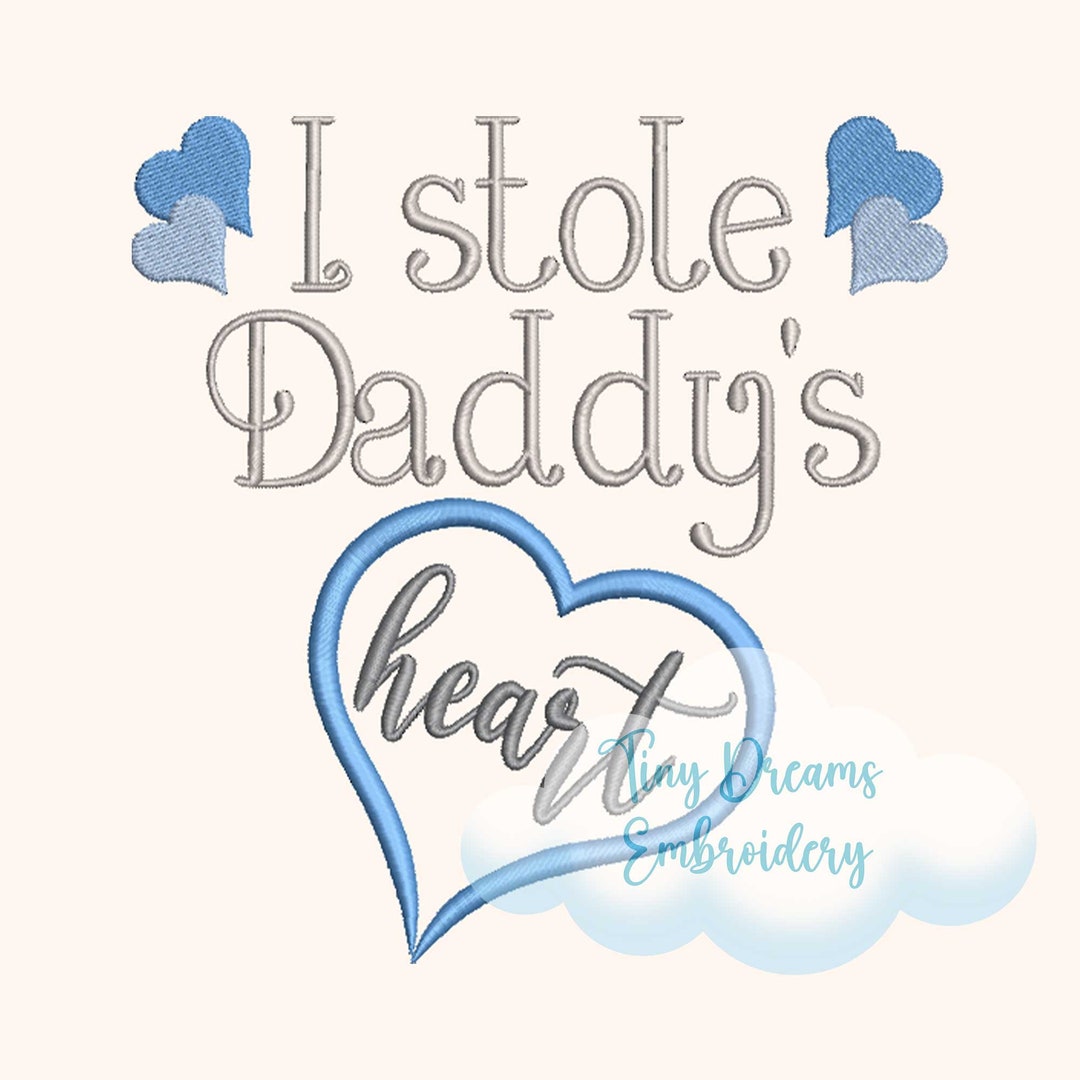 Dad Heart Embroidery Design: Baby Love (digital Download) - Etsy