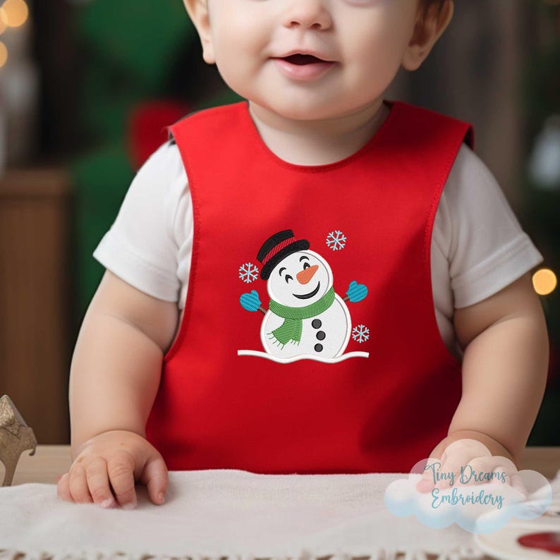 Cute Snowman Applique: Winter Holiday Embroidery Design (digital ...