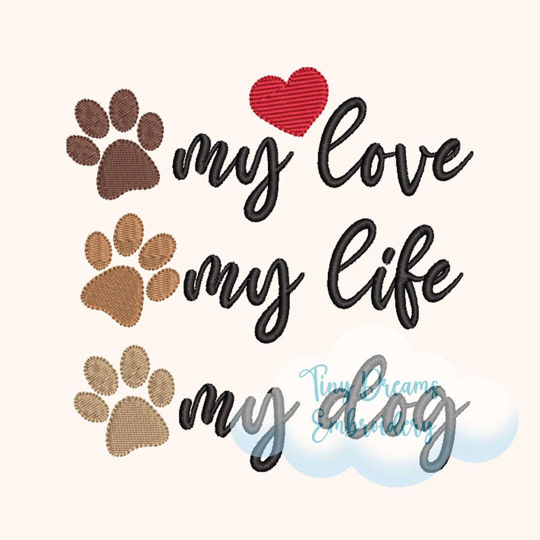 My Dog Digital Machine Embroidery Design Animal Lover Design Embroidery ...