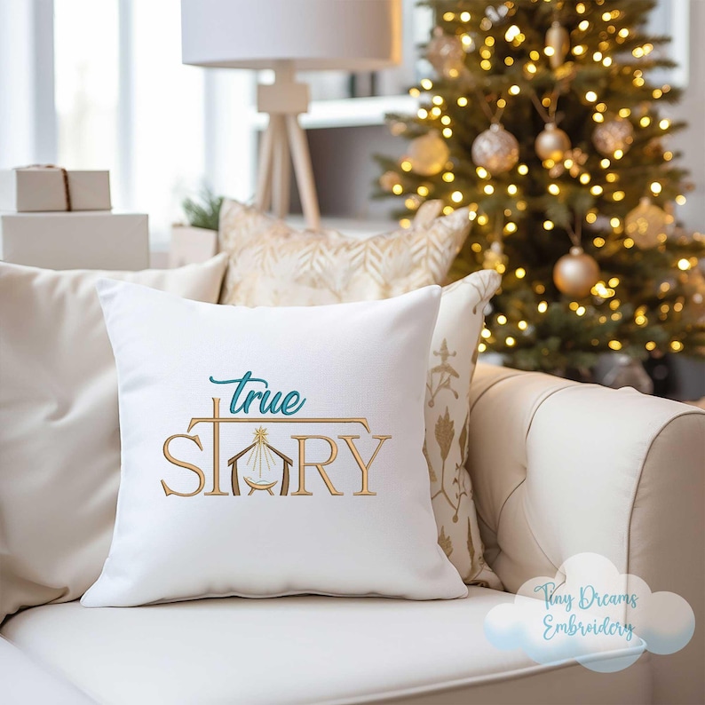 True Story Manger Embroidery Design: Nativity Scene (digital Download ...
