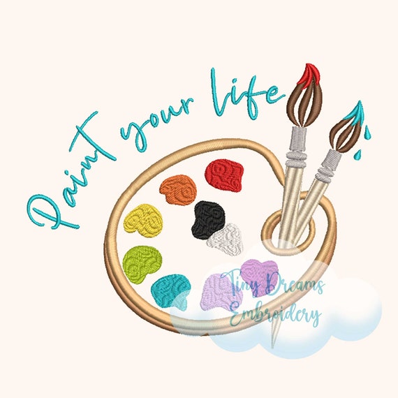 Artist Palette Machine Embroidery Design Home PLANTS ON PEOPLE