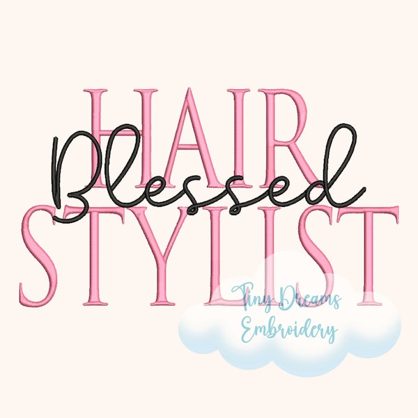 Hair Stylist Embroidery Design - Etsy