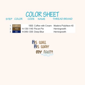 My Faith Machine Embroidery Design His Will Design Embroidery Christian ...