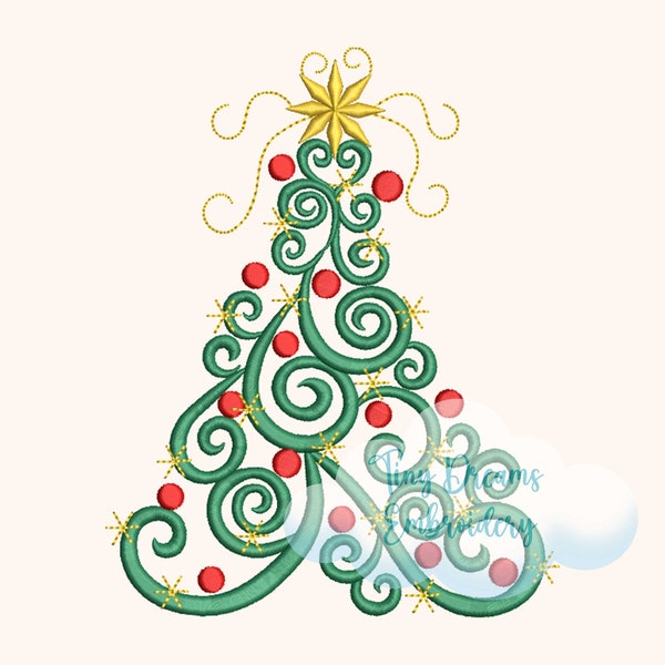 Christmas Tree Embroidery Design - Etsy Canada