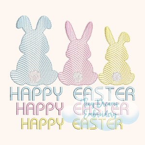 Easter Digital Machine Embroidery Design Happy Easter Embroidery Design ...