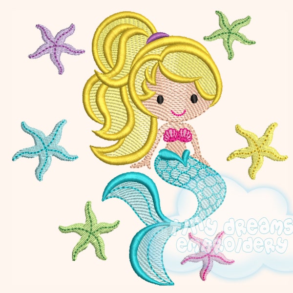 Mermaid Embroidery - Etsy