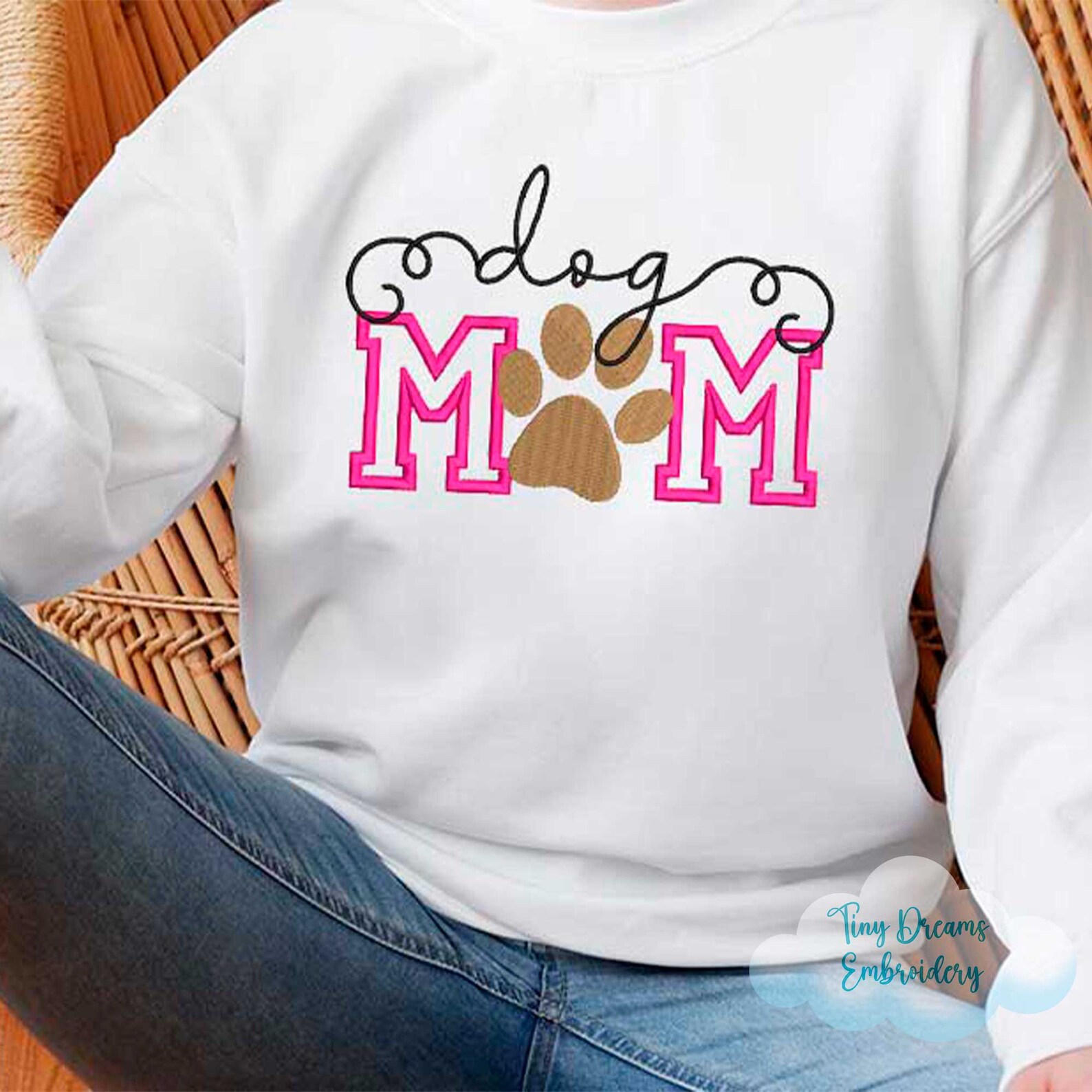 Dog Mom Embroidery Design: Paw Print, Mother's Day (digital Download ...