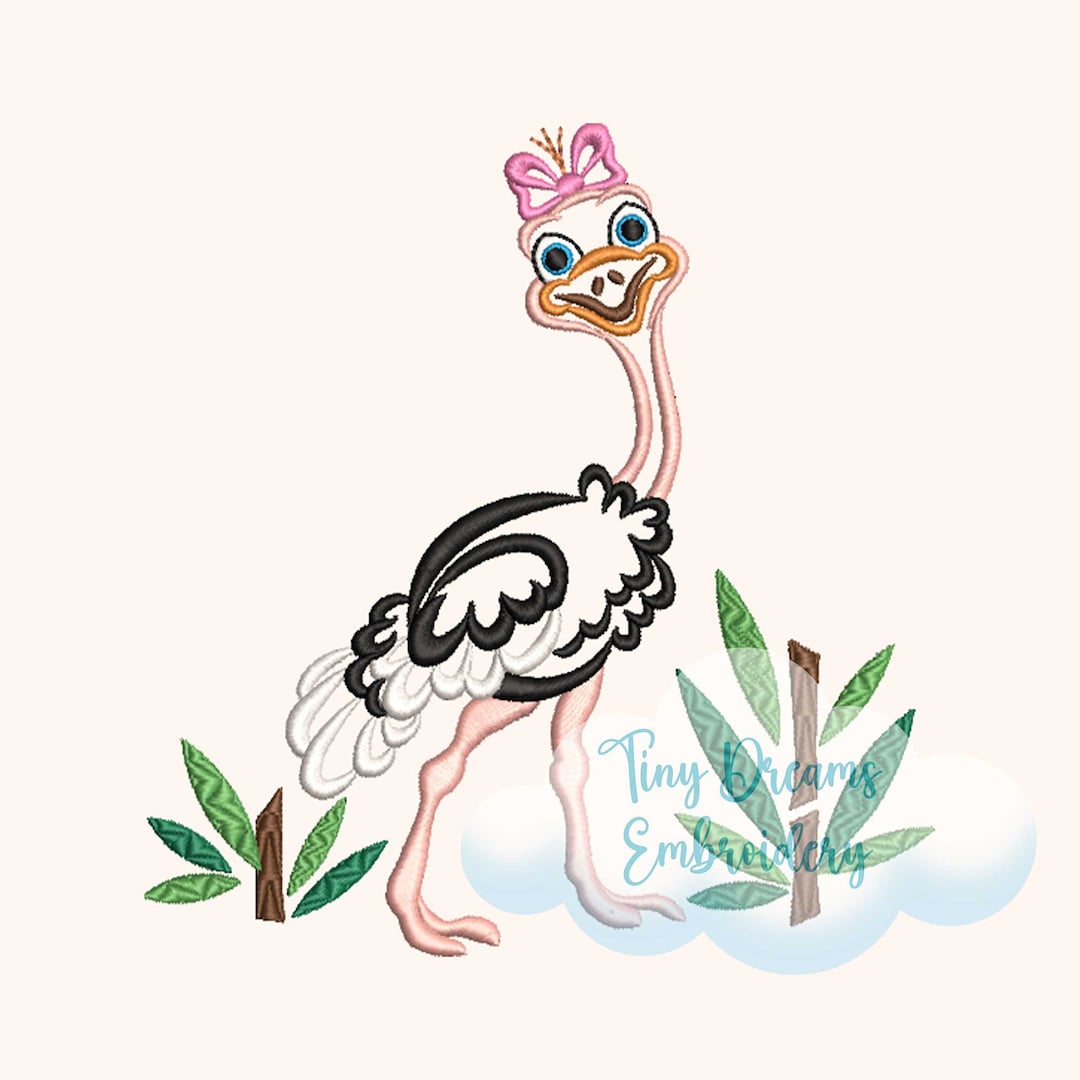 Cute Baby Emu Digital Machine Embroidery Design Nursery Baby Animal ...
