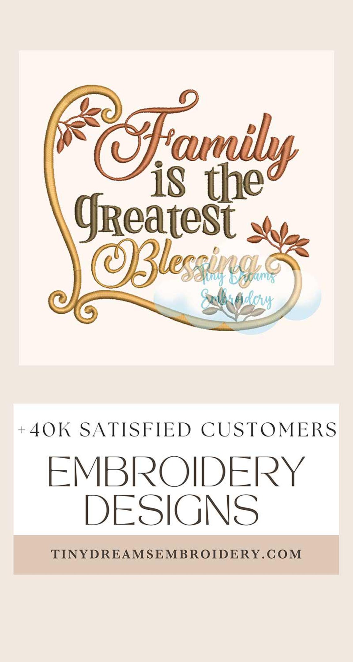 Family Blessing Embroidery Design: Thanksgiving Fall Decor (digital ...