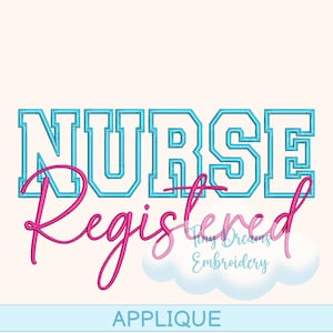 Registered Nurse Applique Embroidery Design (digital Download) - Etsy
