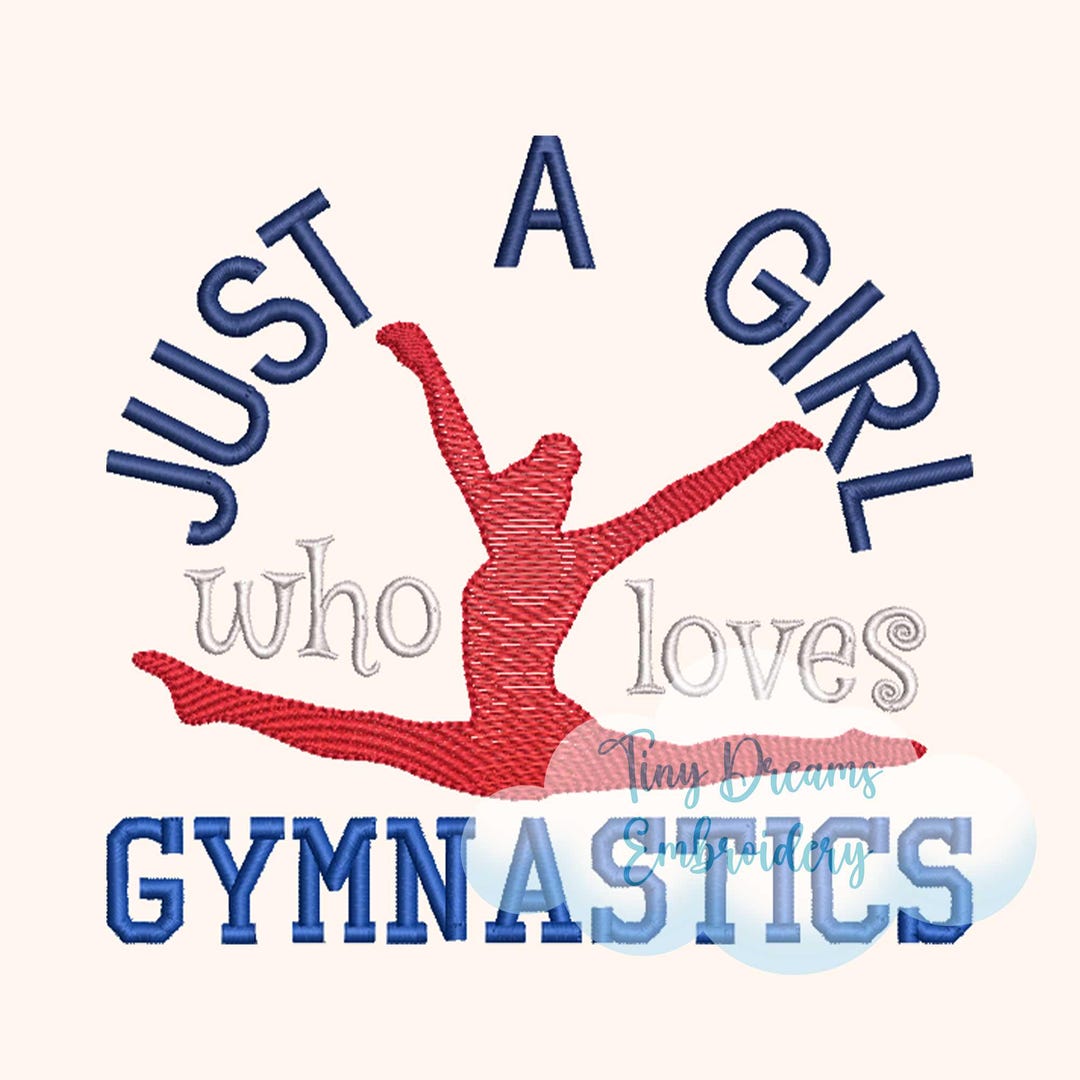 Gymnastics Girl Embroidery Design: Sport Machine Embroidery (digital ...