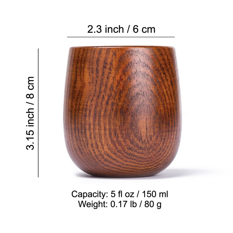 Mini Wooden Drinking Cup Solid Wood 5oz - Etsy