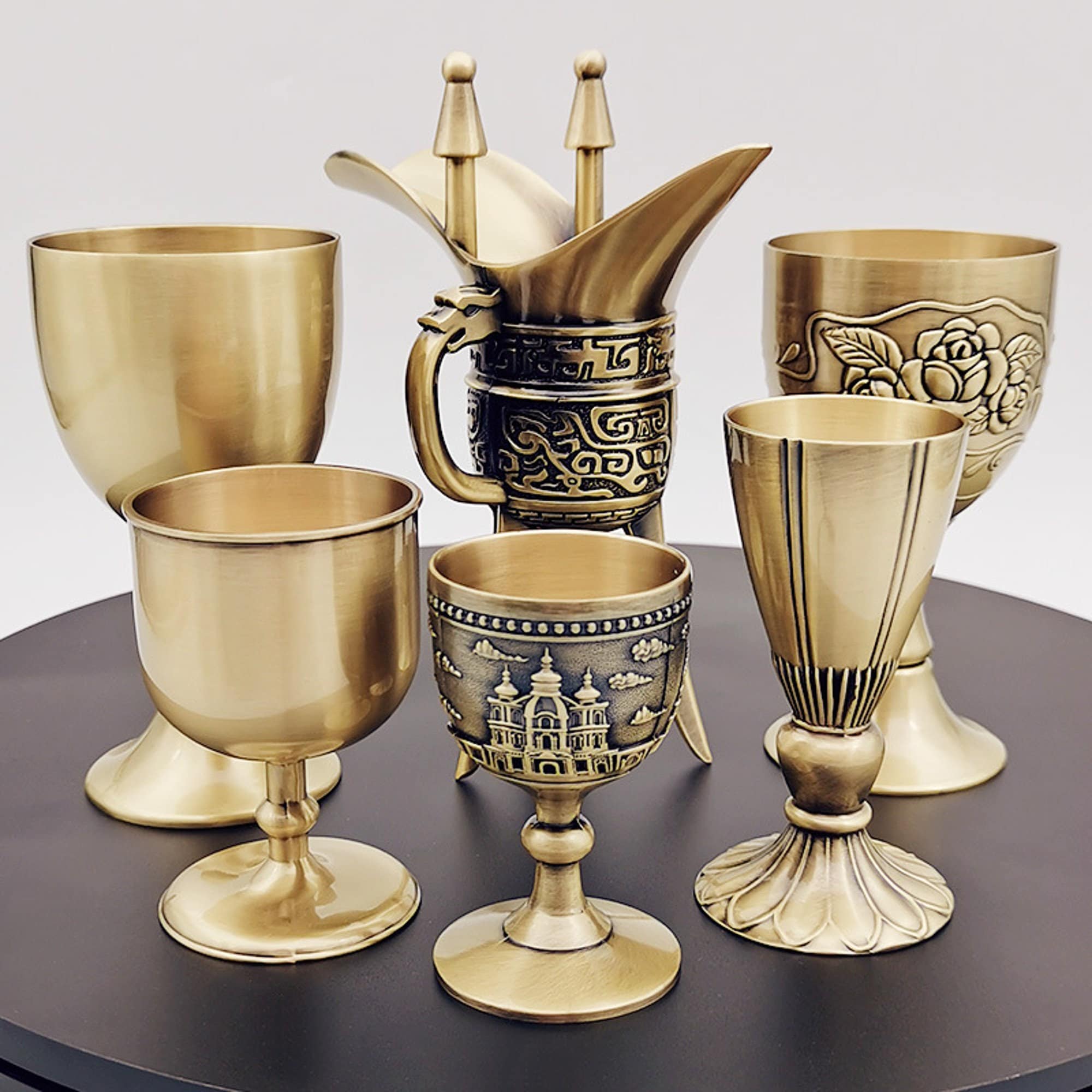Mini Goblets Metal (6 Designs) Vintage Feel Handmade - Etsy