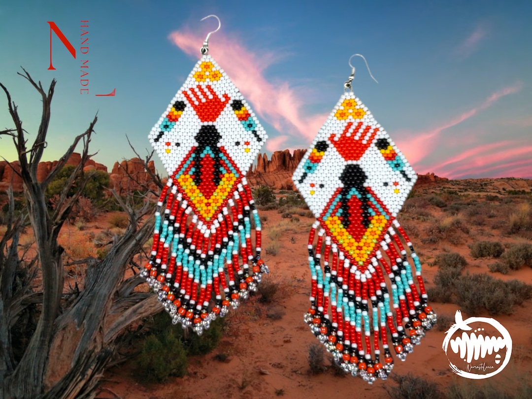 MMIW - Missing and Murdered Indigenous Women Beaded Fringe Earrings ...