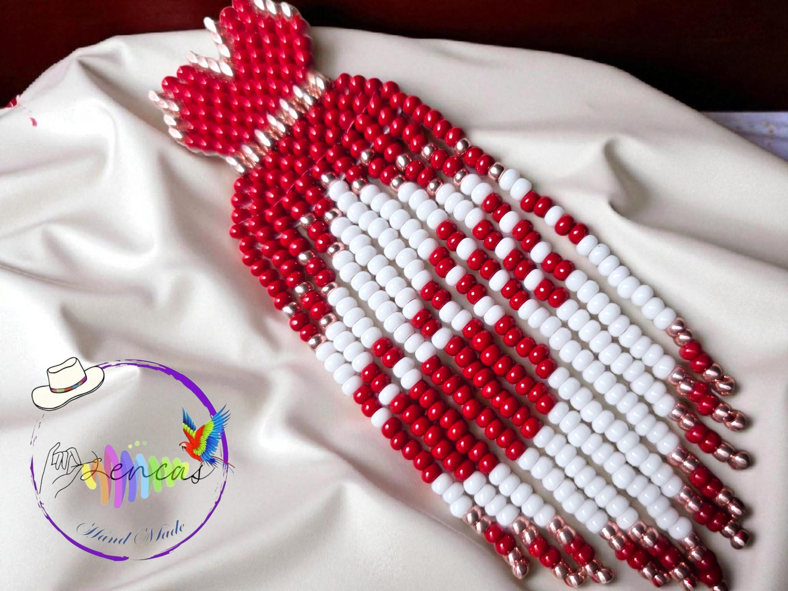 Handmade MMIWG Beaded Red Dress Pin, Rose Gold Accent for Advocacy and ...