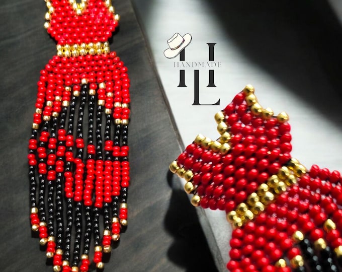 Beaded Red Dress Pin - Etsy Canada