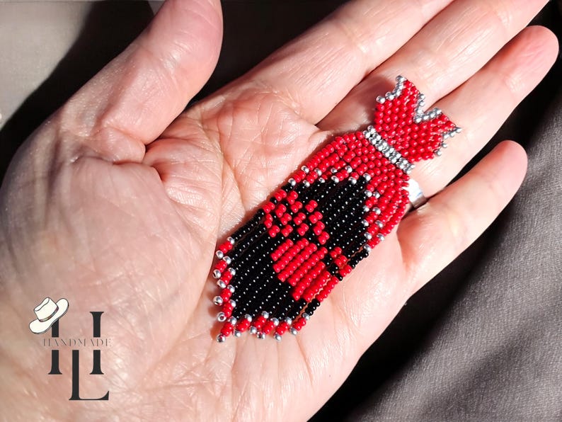 MMIWG Beaded Red Dress Pin - Etsy Canada
