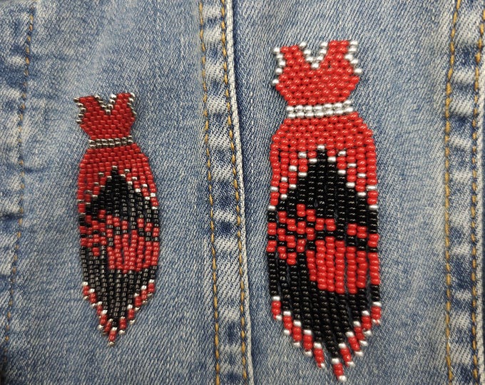 Beaded Red Dress Pin - Etsy Canada