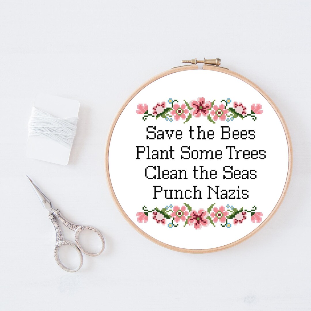 Punch Nazis Cross Stitch Pattern PDF File - Etsy