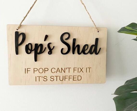 Pops Shed Sign - Etsy