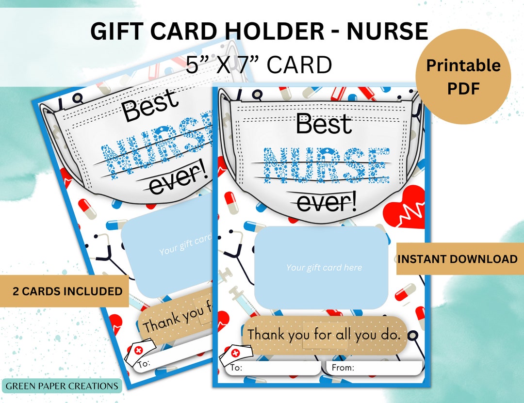 Nurse Appreciation Gift Card Holder, Nurse Appreciation Week, Nurse ...