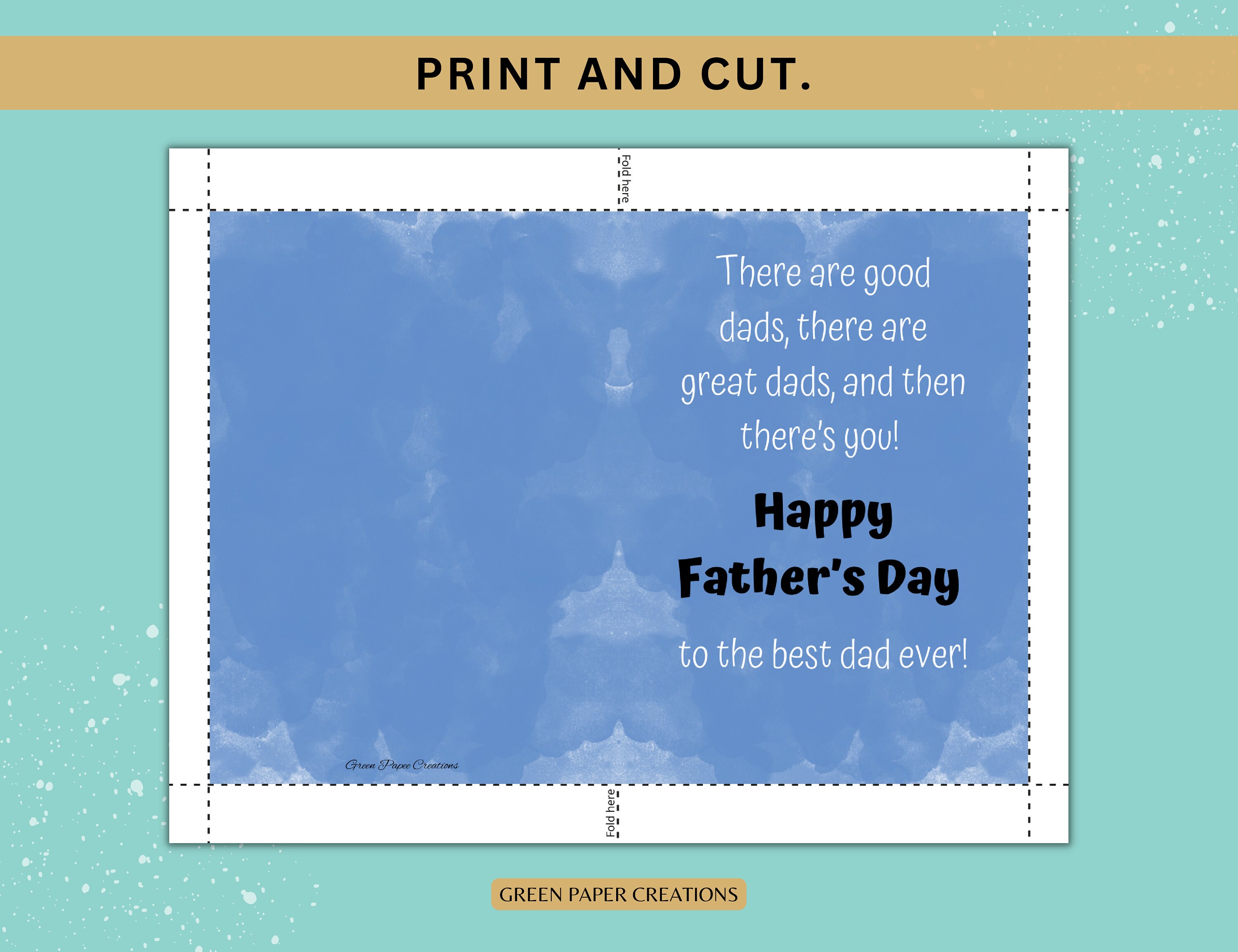 Happy Fathers Day Card, Printable Fathers Day Card, Happy Fathers Day ...