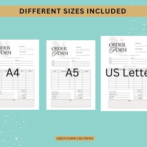 Fillable Order Form Template Printable, Simple Order Form for Small ...