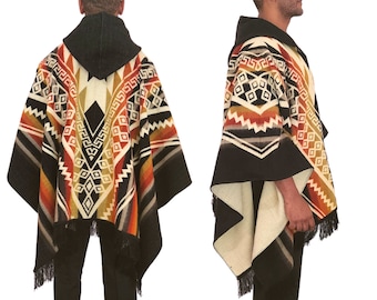Aztec Pattern Poncho - Etsy
