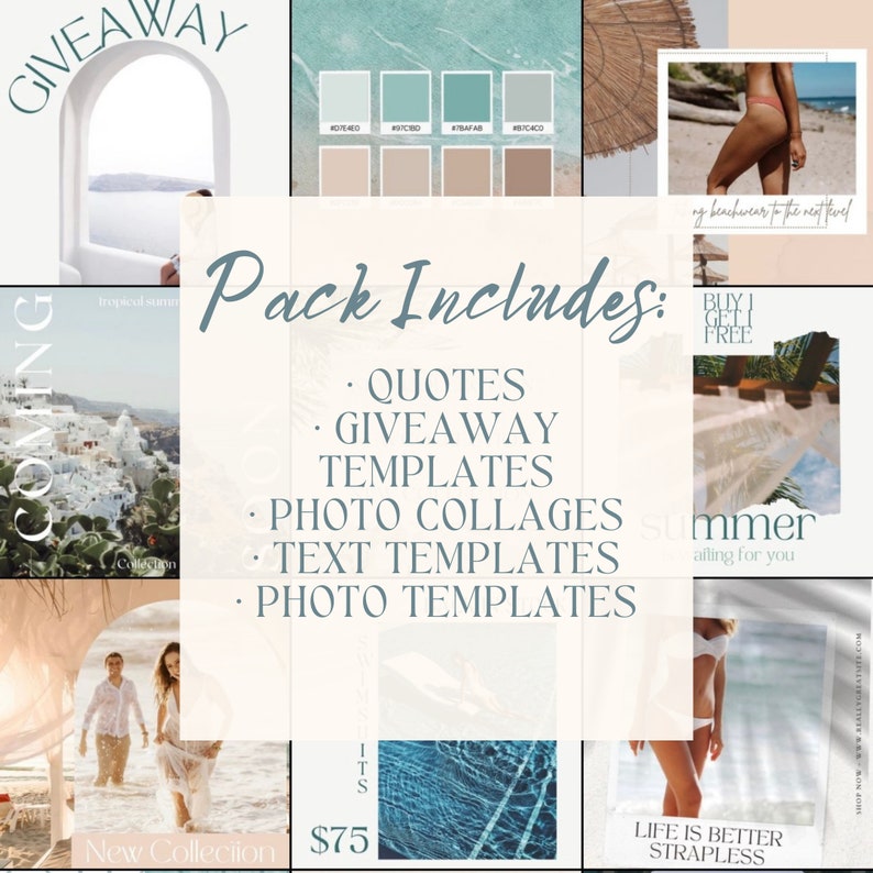 Endless Summer-beach Theme Instagram Templates: Social Media - Etsy Canada