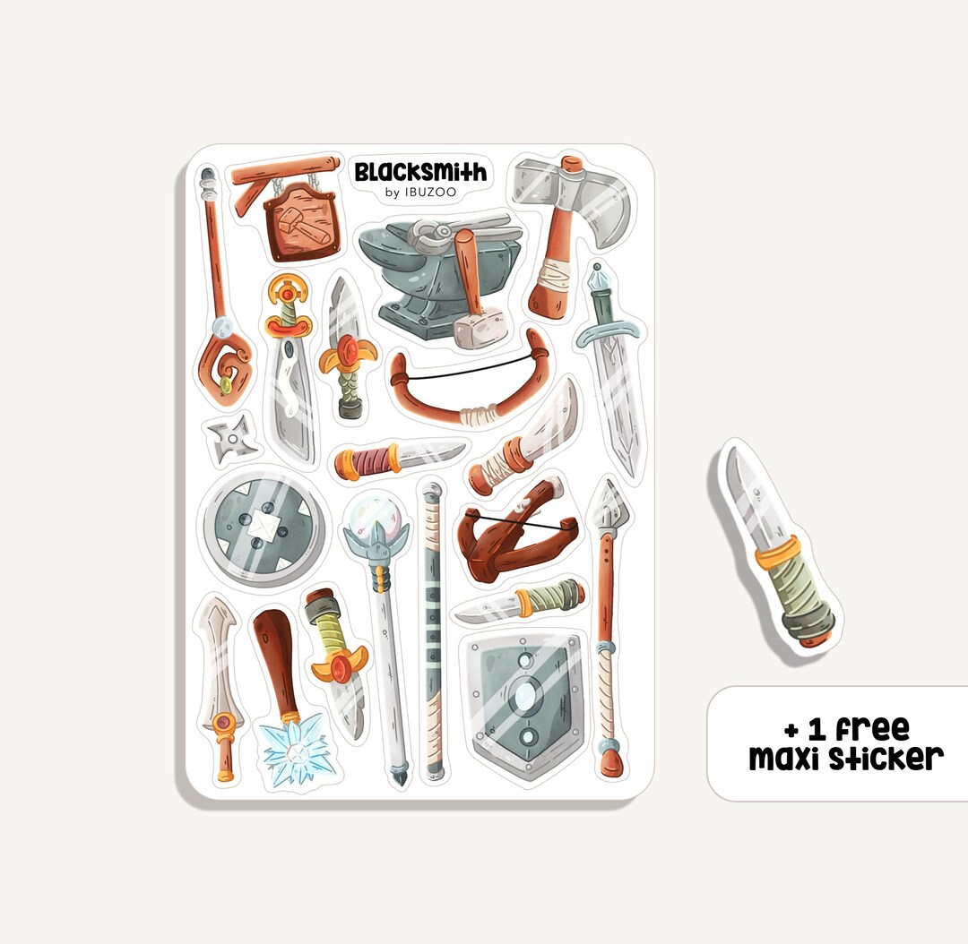 Sticker Sheet Blacksmith | Bullet Journal - Scrapbook - Planner ...