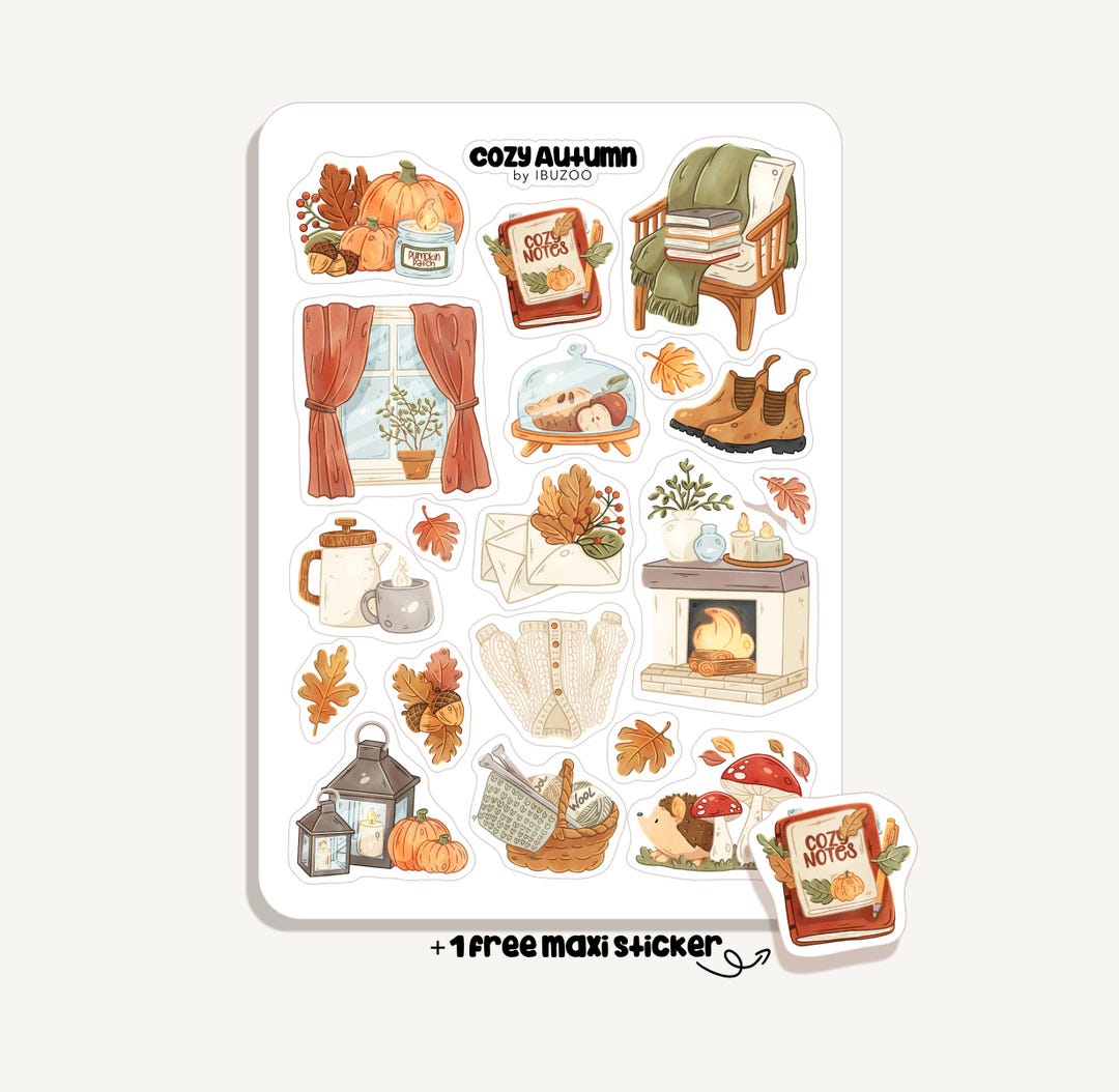 Sticker Sheet Cozy Autumn | Bullet Journal - Scrapbook - Planner ...