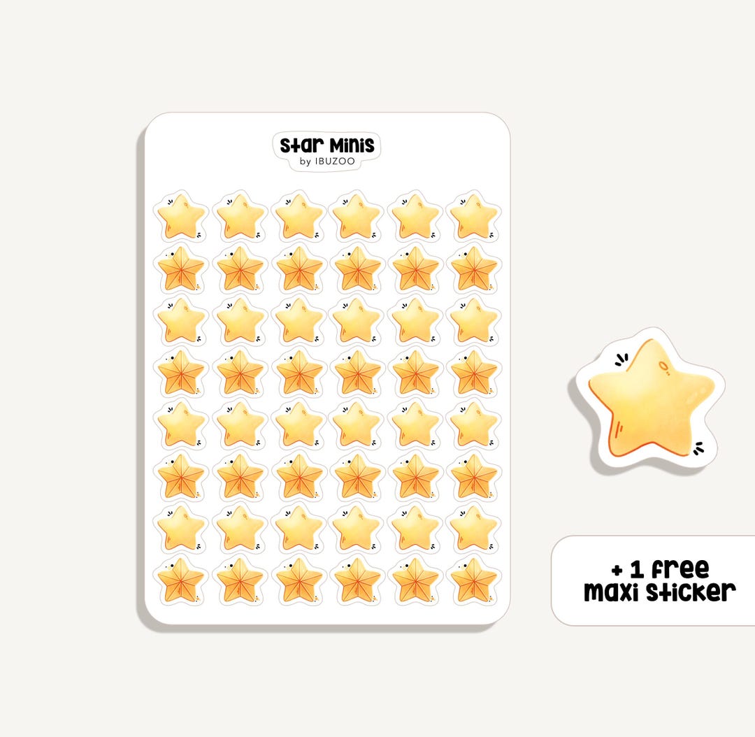 Sticker Sheet Star Minis | Bullet Journal - Scrapbook - Planner ...