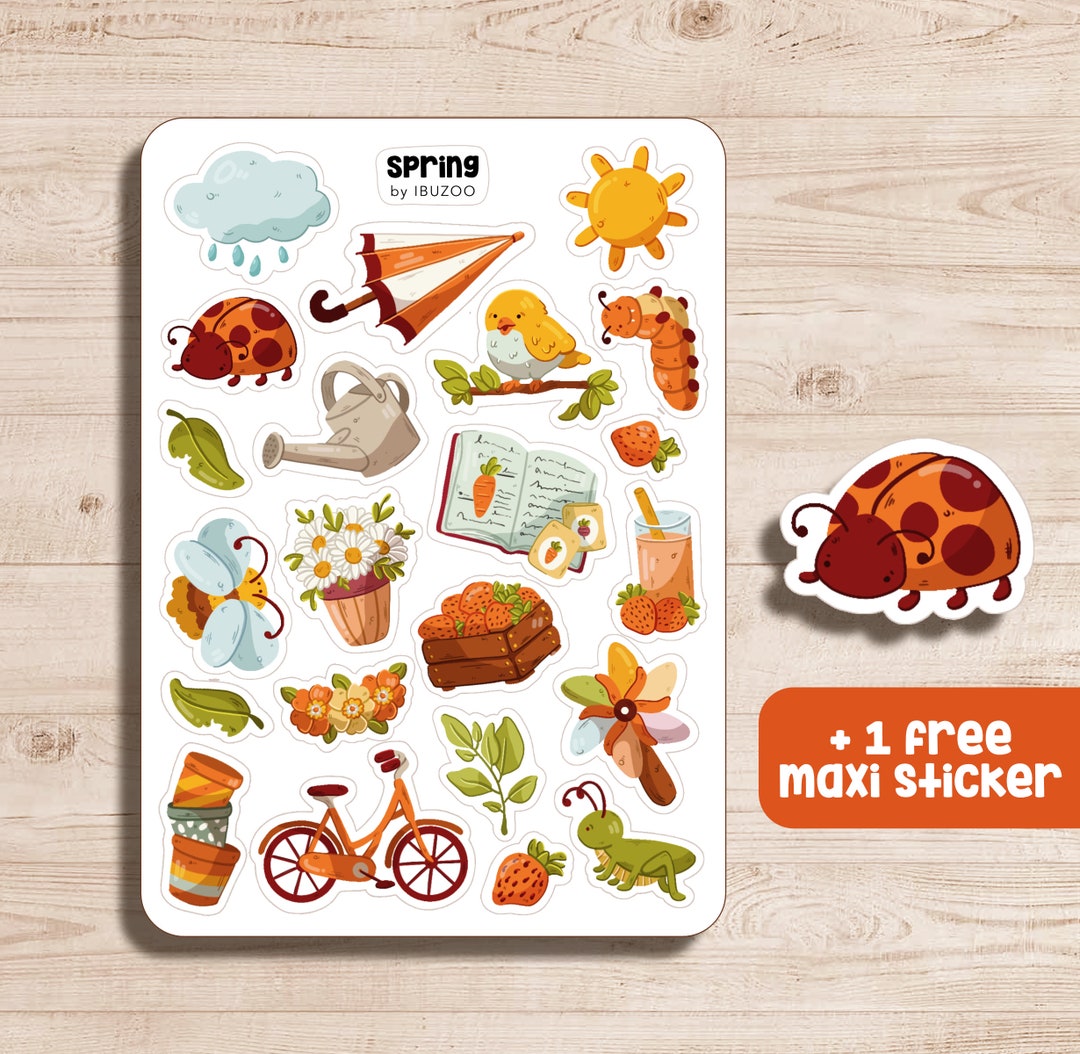 Sticker Sheet Spring Bullet Journal Stickers Scrapbook Stickers Planner ...