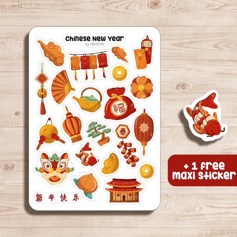 Chinese Stickers - Etsy