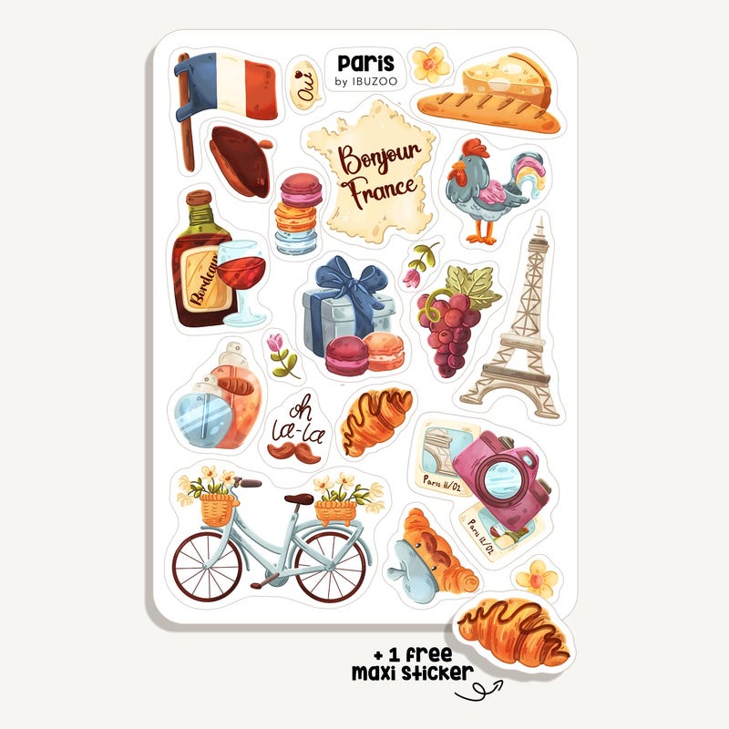 French Stickers - Etsy UK